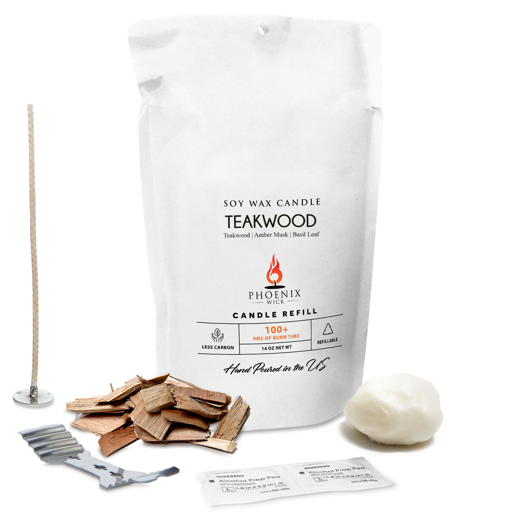 Teakwood - Candle-Making Kit | Phoenix Wick